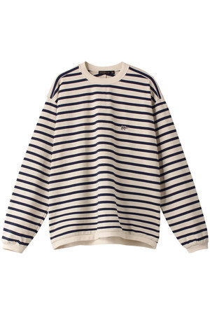 Scye/SCYE BASICS(サイ/サイベーシックス)｜【UNISEX】【SCYE BASICS】ストライプ コットンジャージー クルーネックTシャツ/ネイビー の通販｜ELLESHOP ...